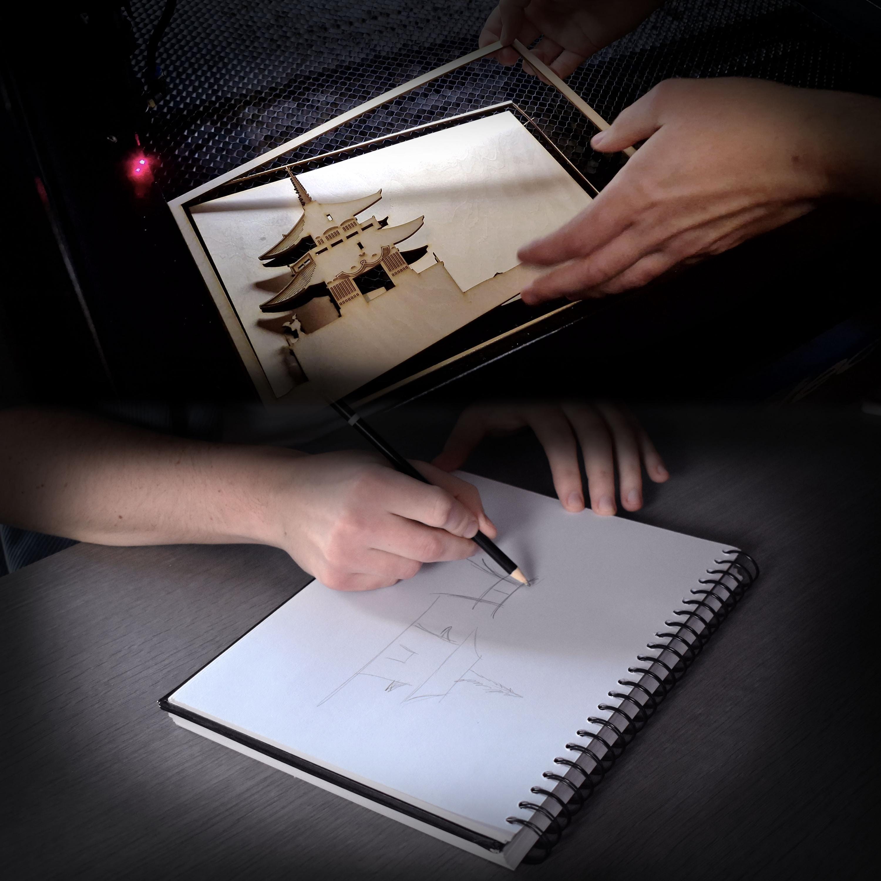ARIKIRA — Multilayer Japanese Temple SVG | Laser Cut File, 12-layer ...
