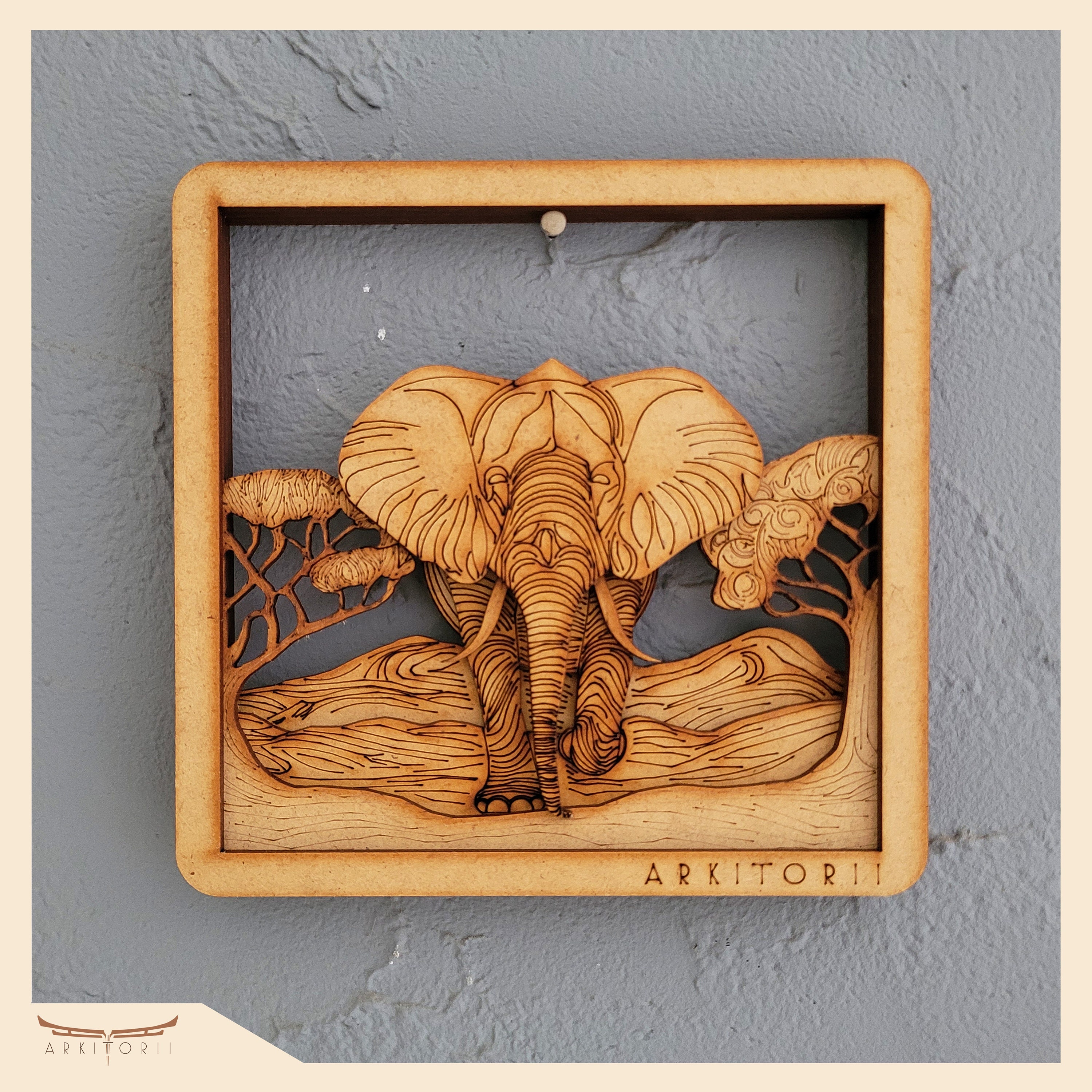 Laser Cut Plans Elephant Frame CNC Files for Wood Acrylic Cardboard ...