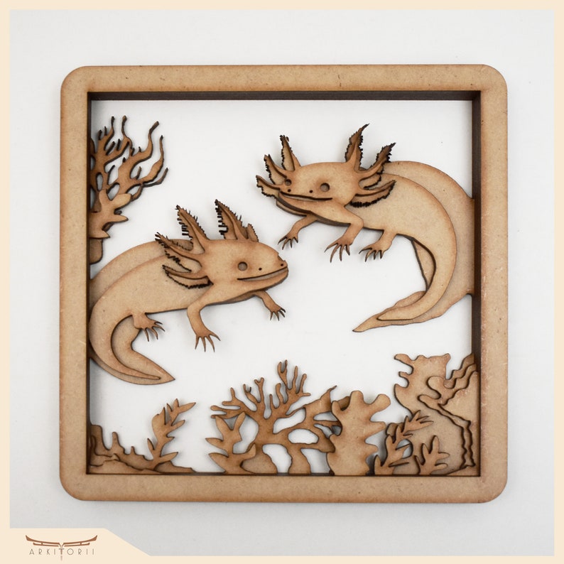 Laser Cut Plans Axolotl Frame Multilayer Artwork Lightburn Laser Cut ...