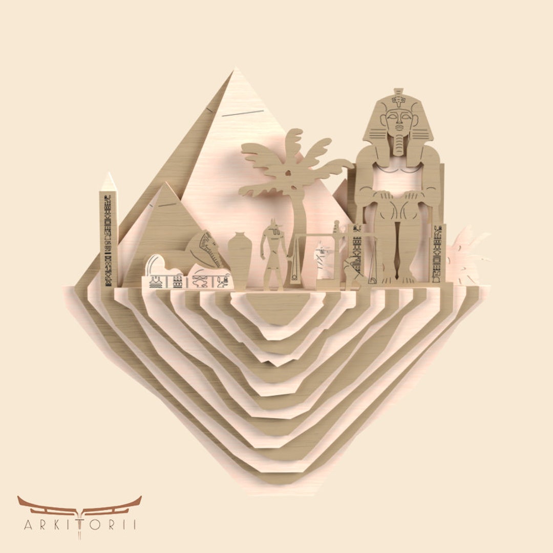 3D Ancient Egypt Layered SVG - Laser Cut Files - Lightburn - Xtool ...