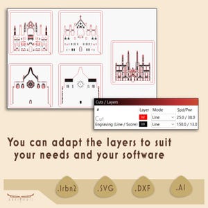 Laser Cut Frame - Layered Svg - Multilayer Artwork - Cathedral Frame ...