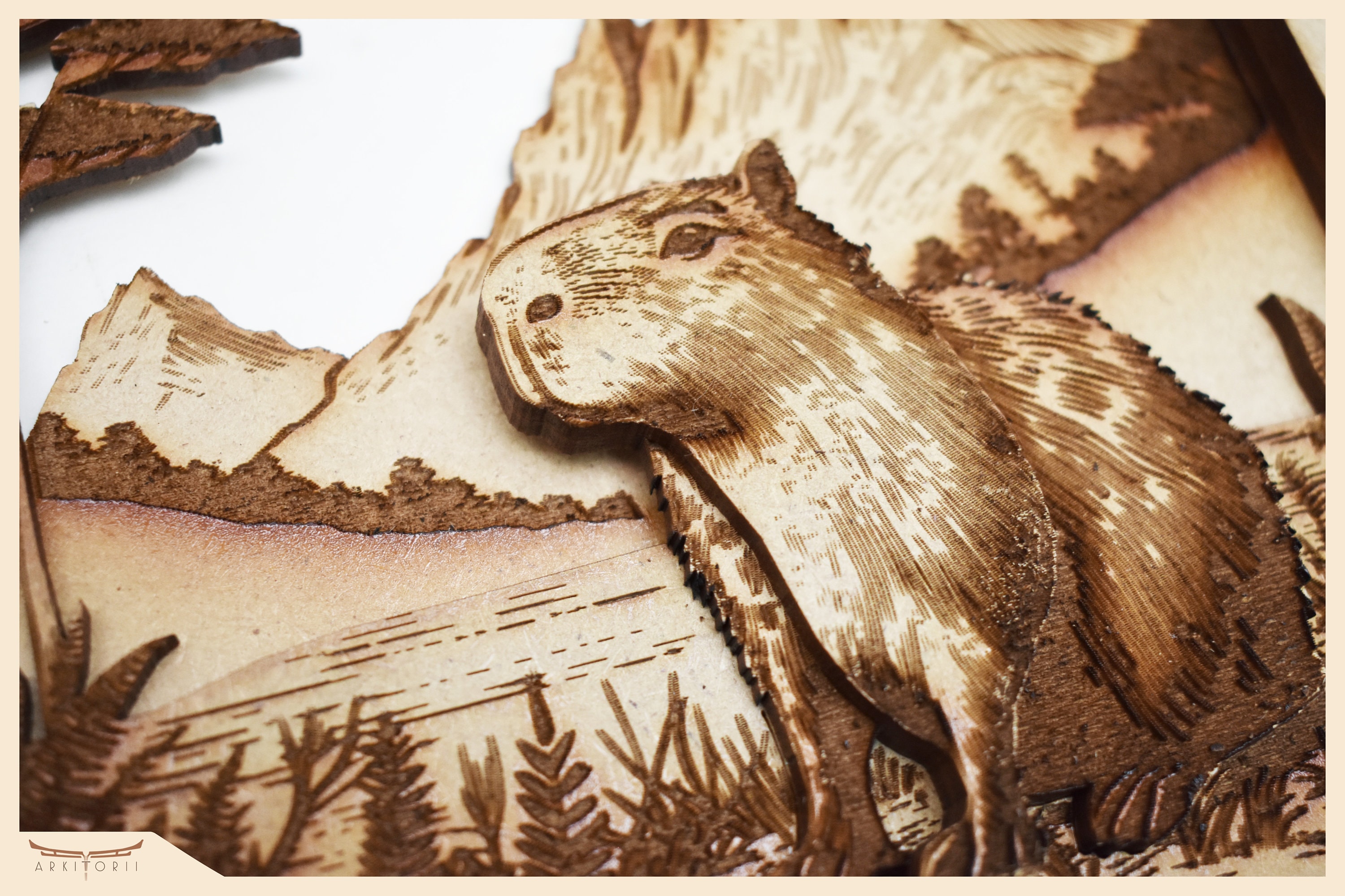 Multilayer SVG Artwork - Capybara Frame - Laser Cut Plans - Lightburn - Laser Cut Files ...