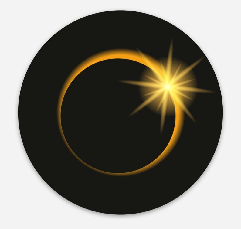 5 Pack Total Solar Eclipse Stickers, Vinyl Stickers, Solar Eclipse 2024 ...