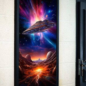 Spaceship, Spaceship Art, Galaxy Wall Art, Universe, Surreal, Digital ...