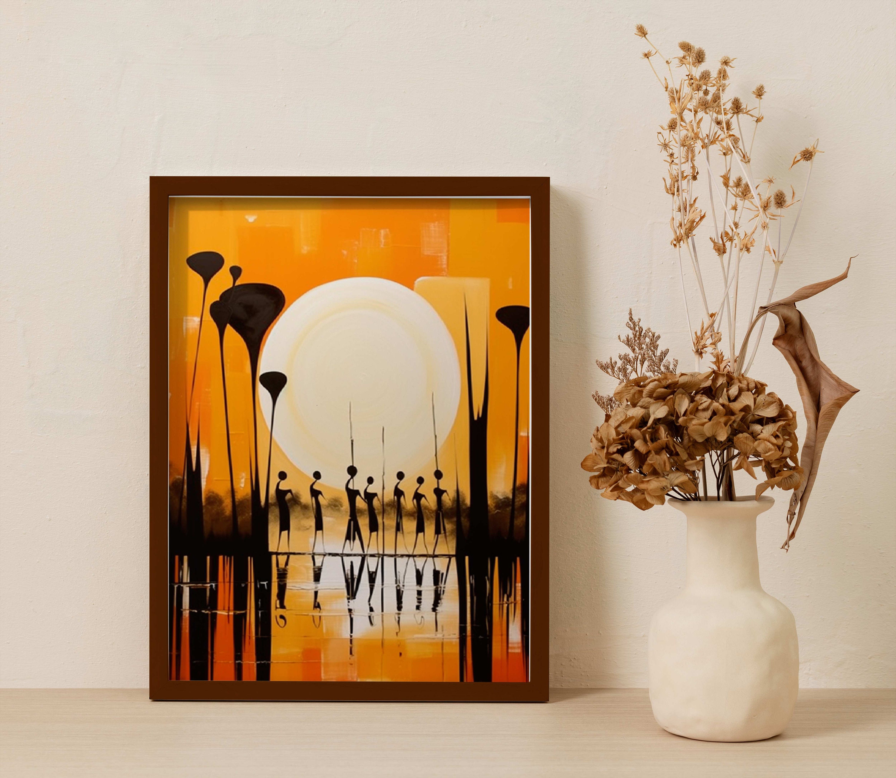 African Landscape Artwork | African Tribe | Abstract Artwork | African ...