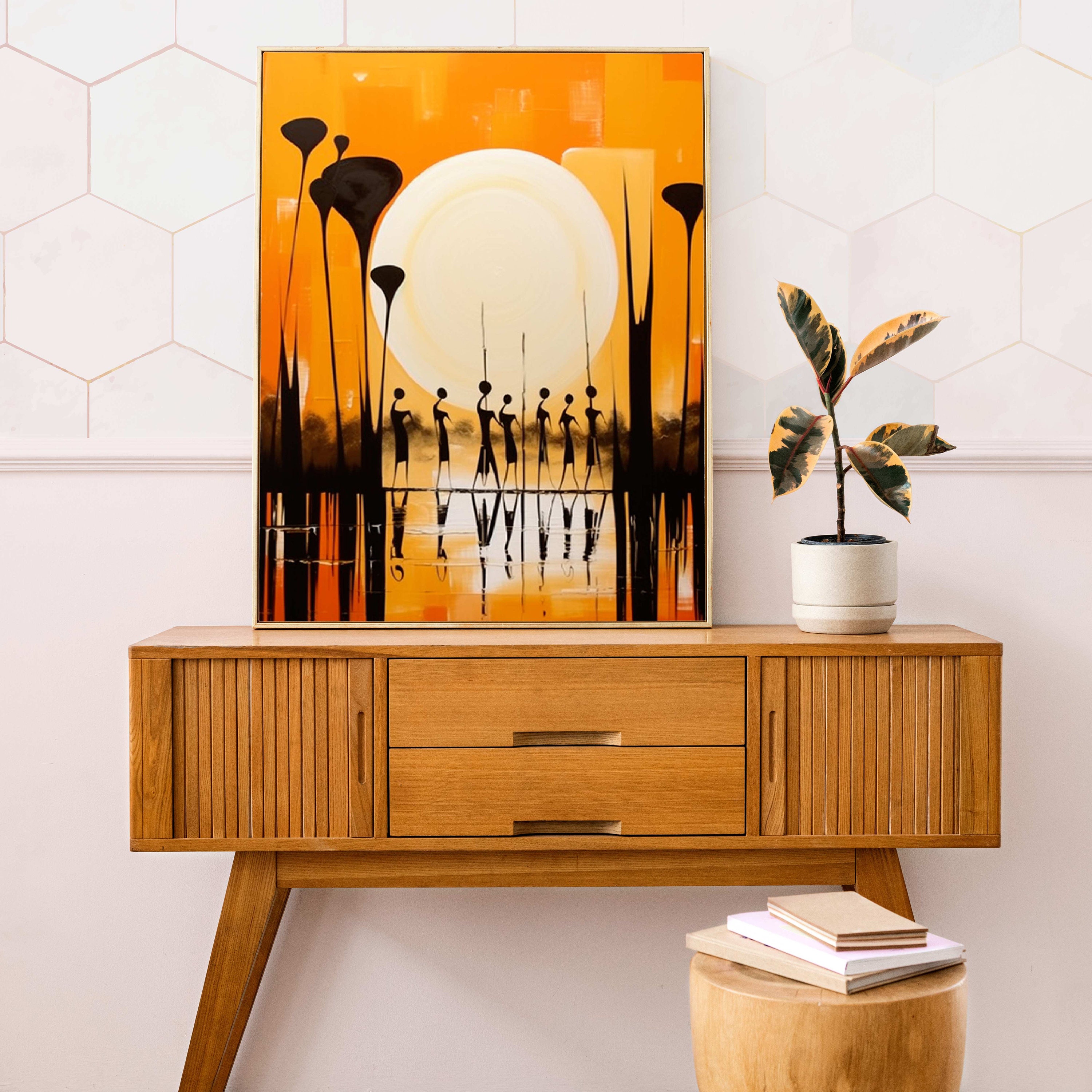 African Landscape Artwork | African Tribe | Abstract Artwork | African ...