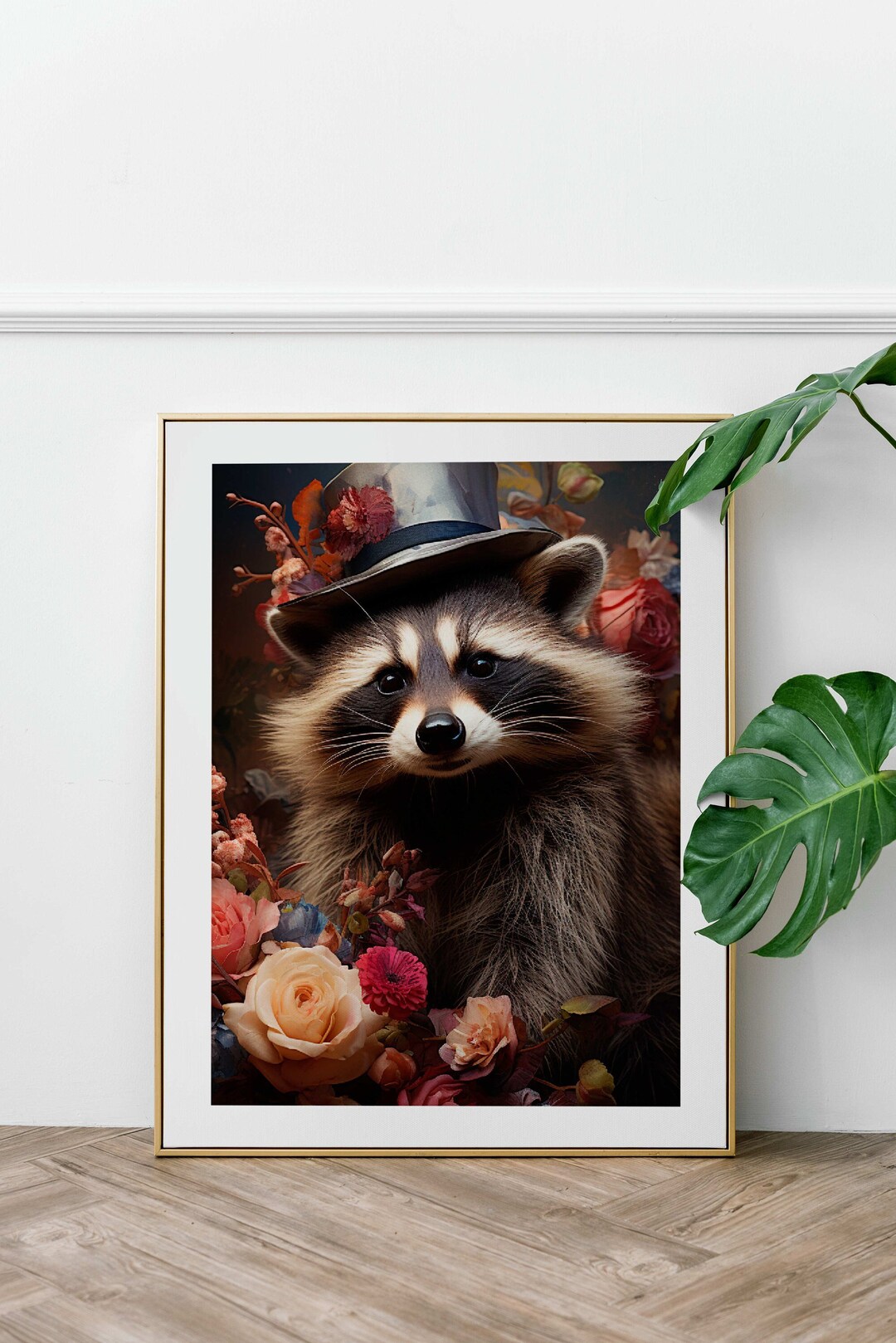 Funny Racoon Art for a Cozy Home Decor | Racoon Poster | Unique Racoon ...