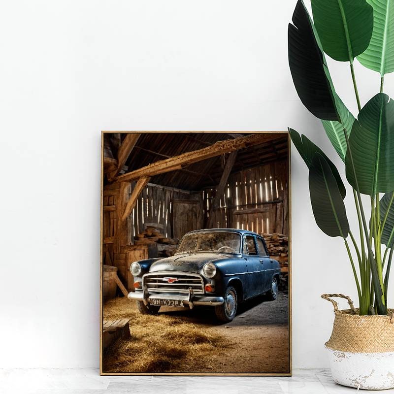Old Timer Art Classic Digital Poster Old Timer Barn Photo Cartoon - Etsy