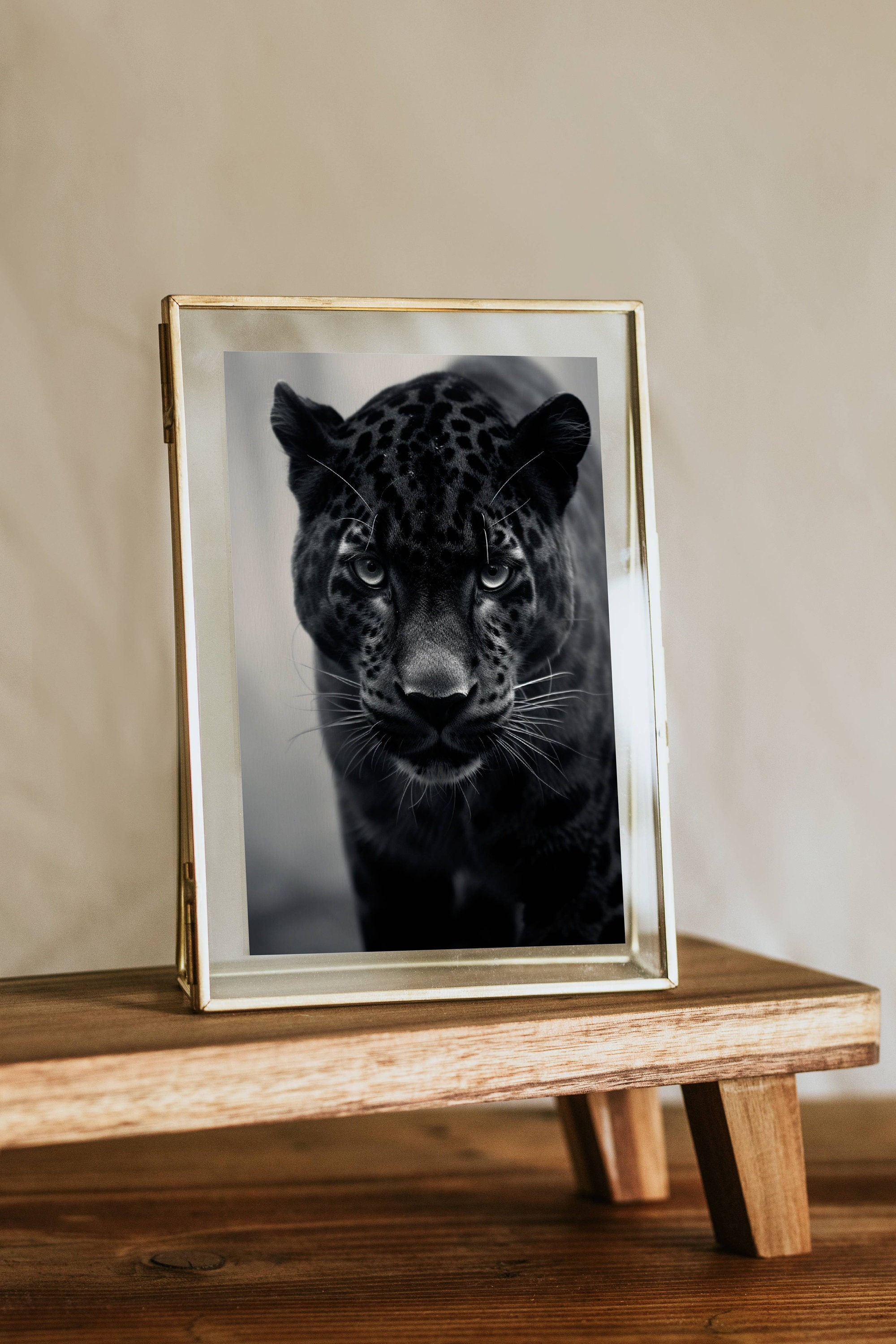 Black Panther Black and White Wall Art Panther Wall Decor Panther ...