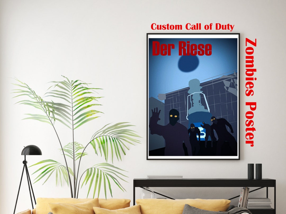 Call of Duty Zombies Poster Der Riese Custom Design Cod Waw Map - Etsy