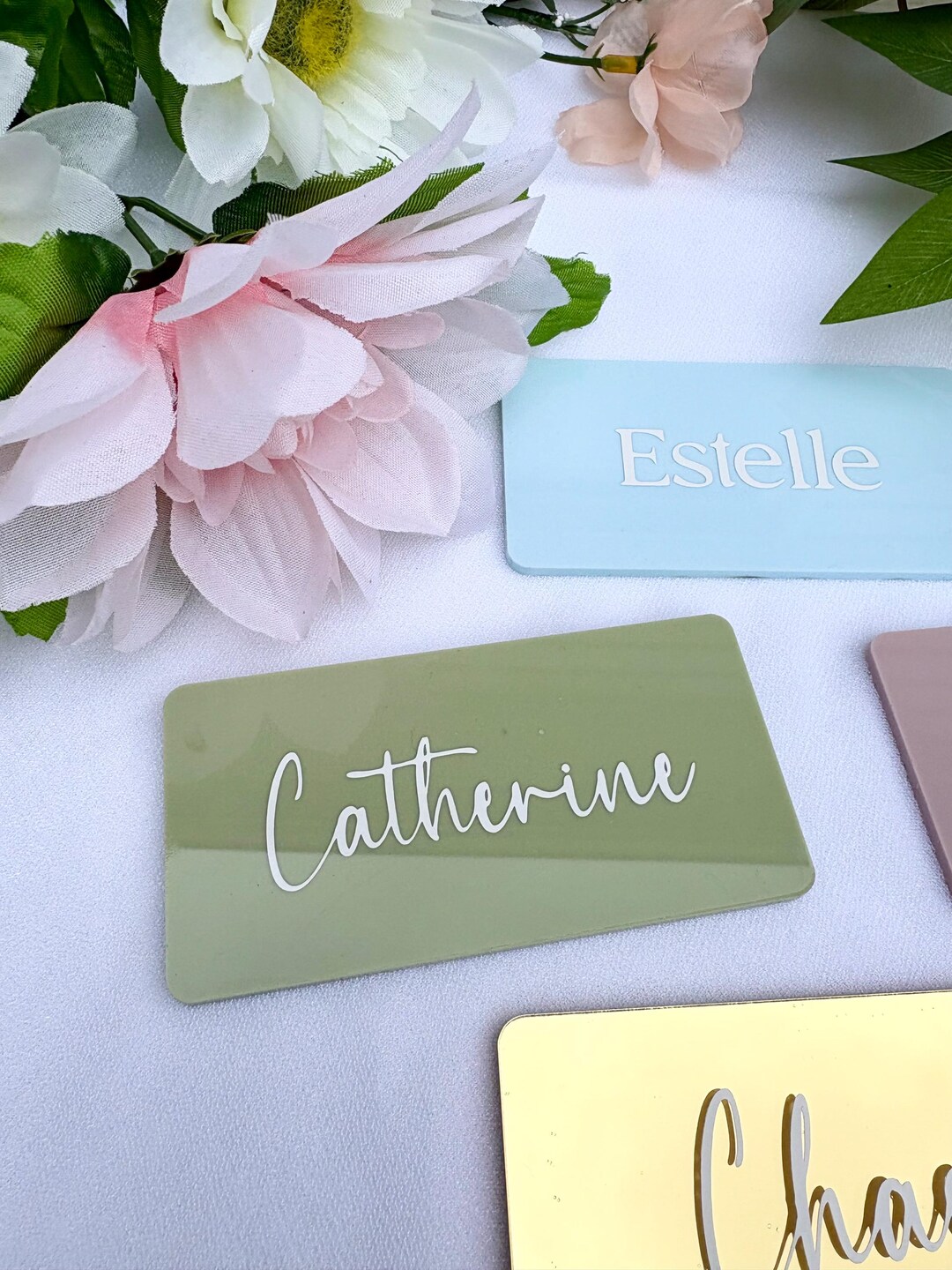 Personalized Acrylic Name Placement Cards, Custom Acrylic Placecards ...