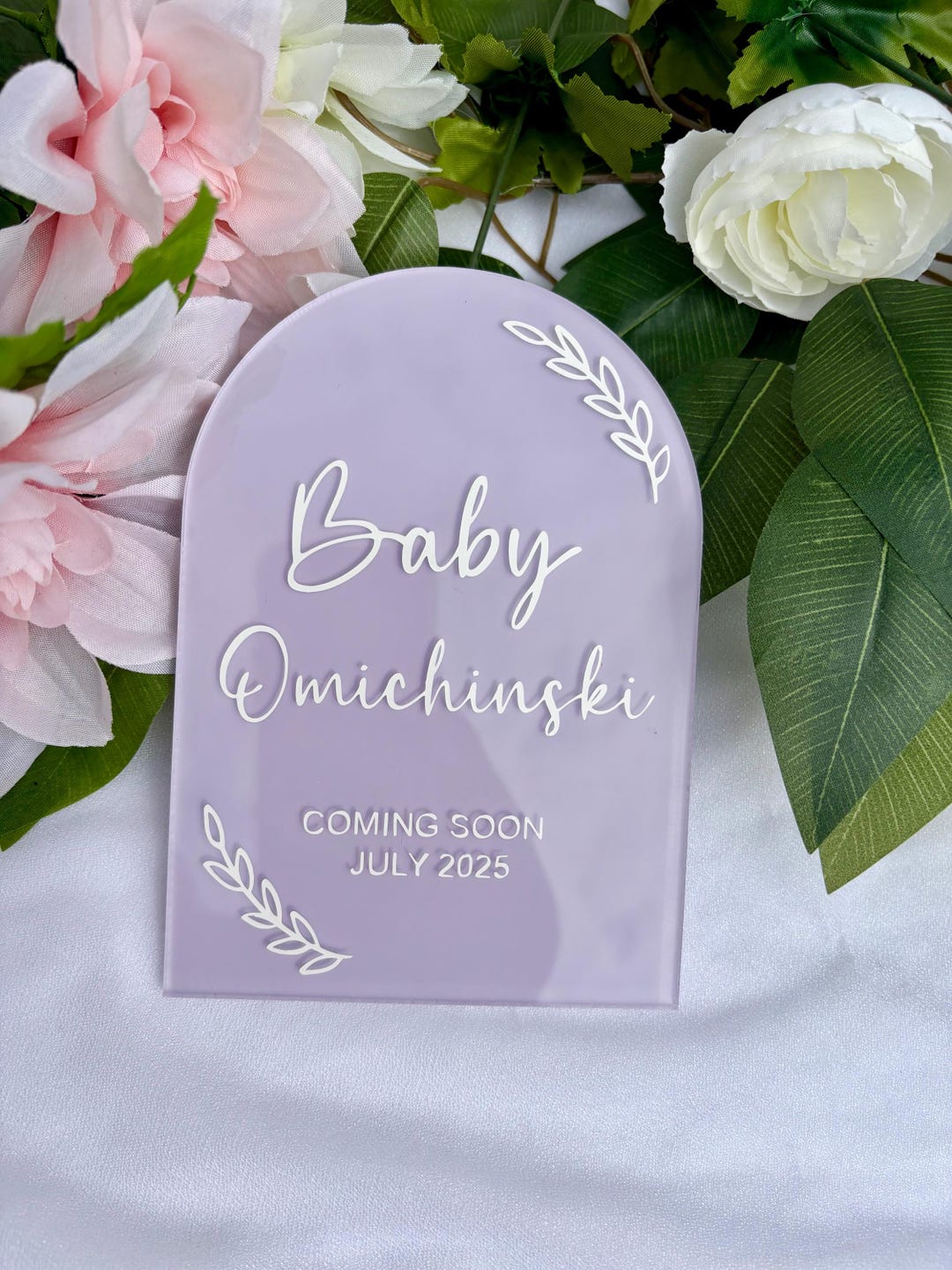 Personalized Pregnancy Announcement Acrylic Sign| Custom Baby ...