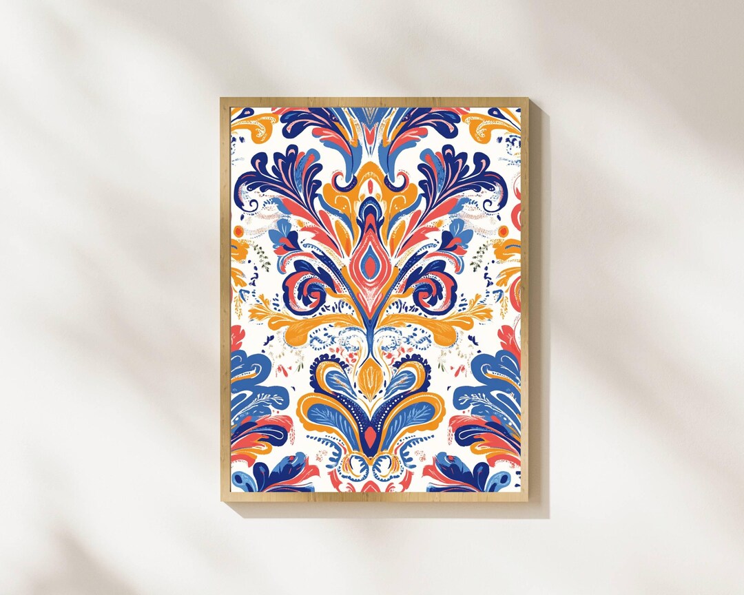 Colorful Pattern Digital Art Print, Vibrant Pattern Instant Download ...