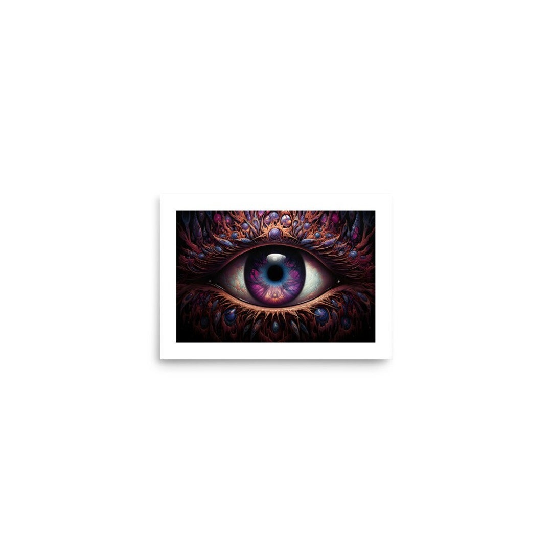 Psychedelic Eye 5x7 Art Print, Digital Art Print, 5x7 Poster ...