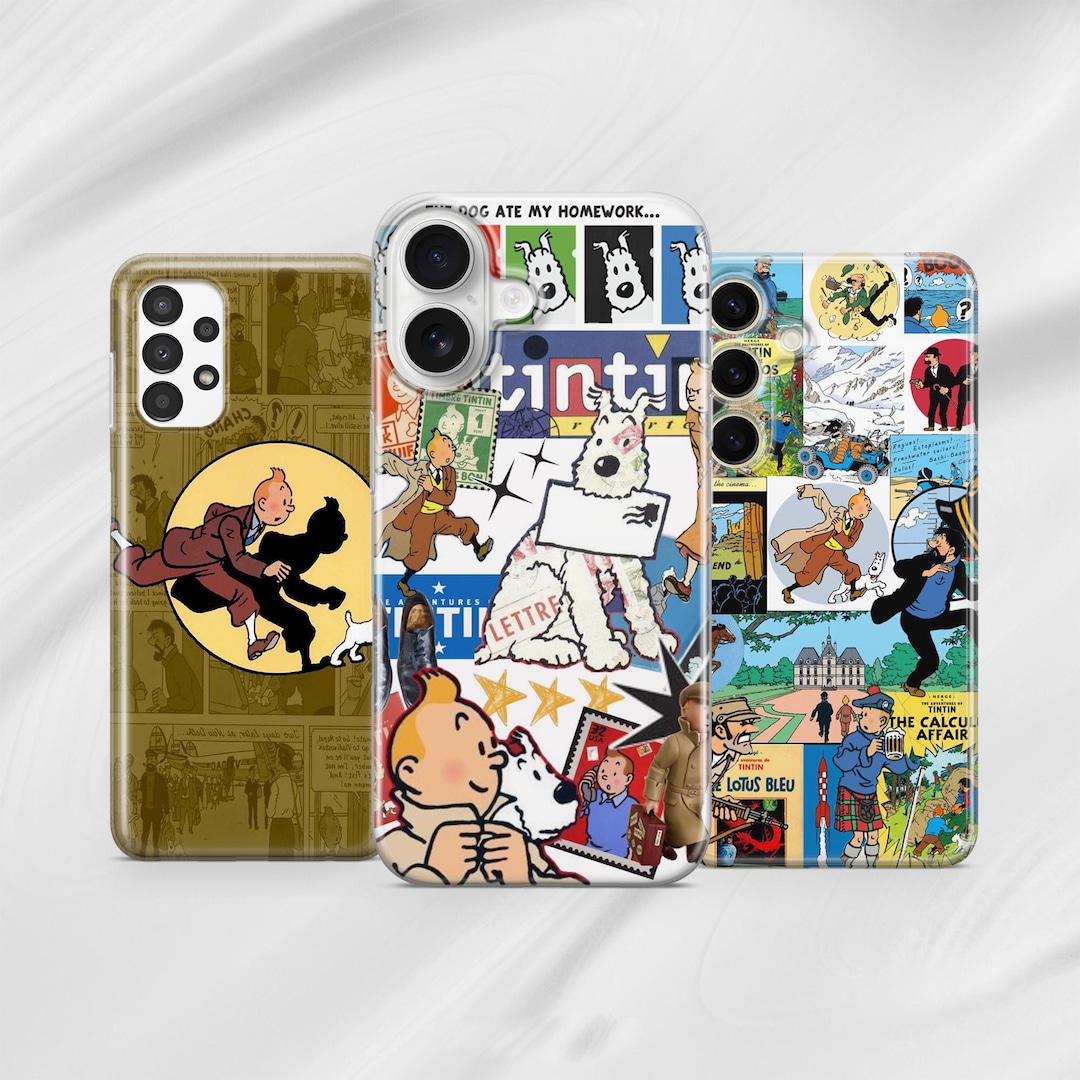 Retro Tintin Comic Clear Phone Case, Snowy Scene, iPhone & Samsung - Etsy