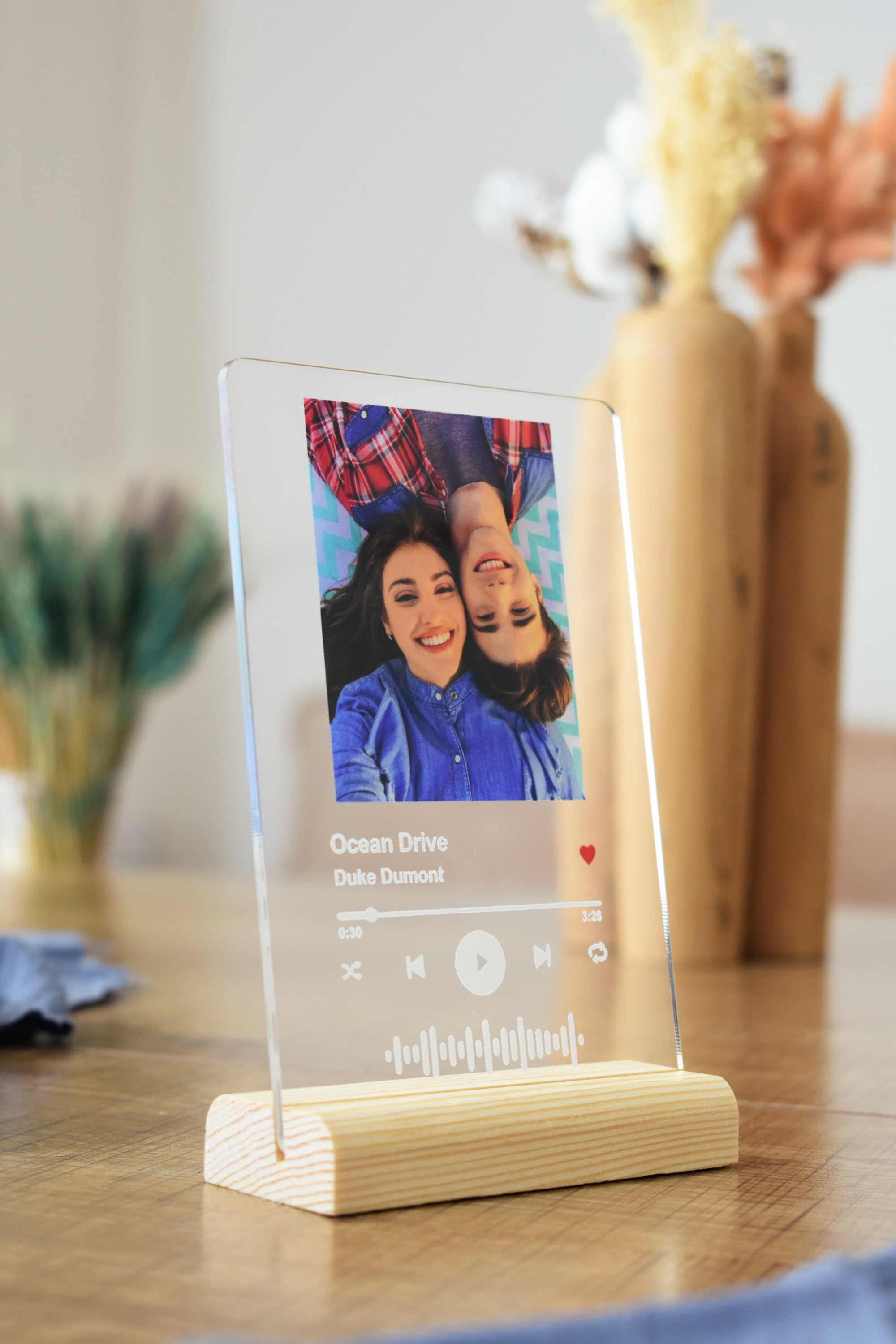 Memorial Music Plaque Spotify QR Code Plaque With Wood Stand - Etsy UK