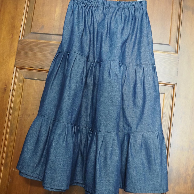 Denim Patchwork Skirt - Etsy