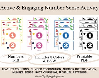 Printable Numbers 1-10 Coloring Book for Kids Homeschool - Etsy