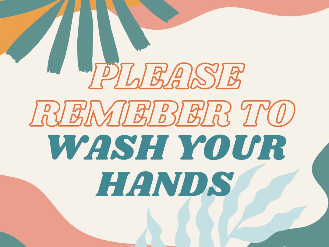 Wash Your Hands Sign - Classroom Poster - Digital Download - Classroom ...