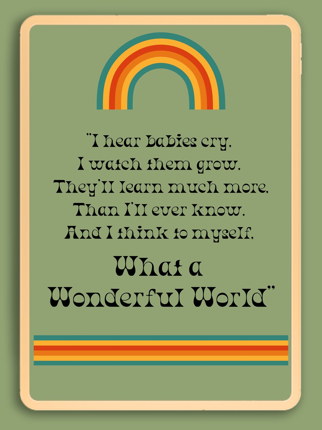 Wonderful World Poster - Louis Armstrong - Etsy