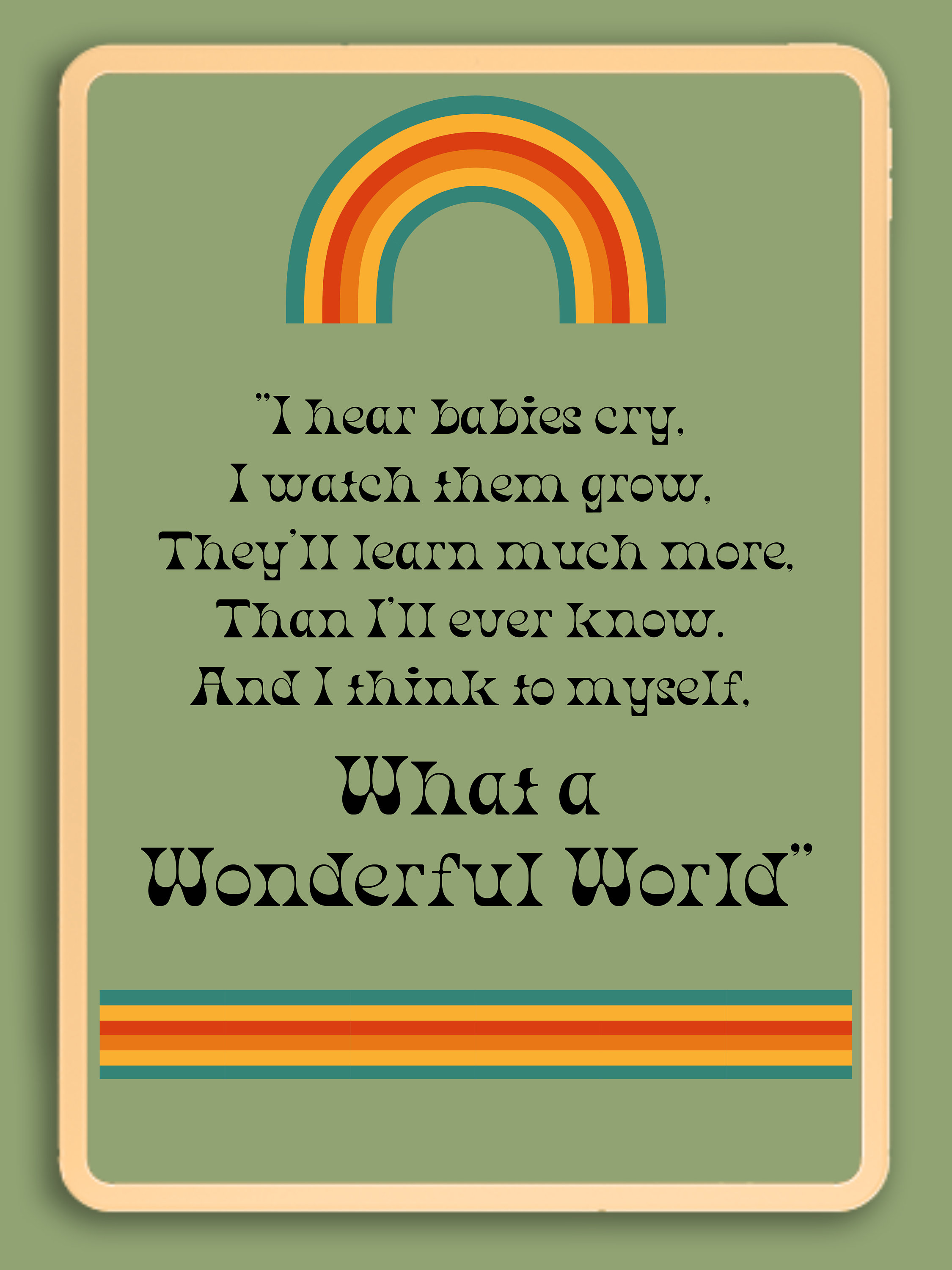 Wonderful World Poster - Louis Armstrong - Etsy