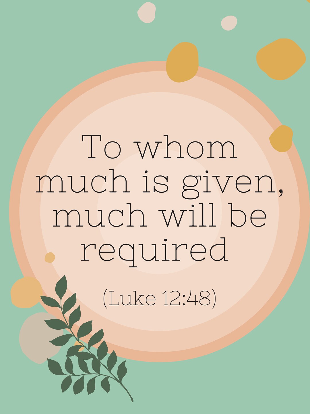 Luke Bible Verse Quote - Inspirational Quote - Etsy