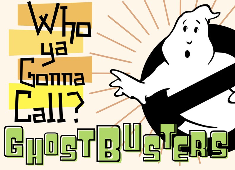 Ghostbusters Pop Art, Retro Art Printable, Retro Poster, Ghost Poster ...