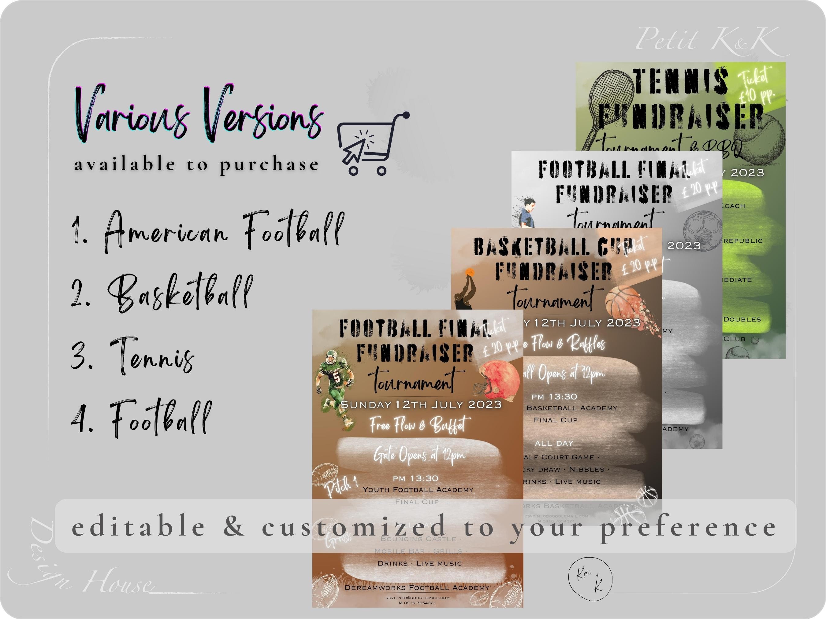 Polo Fundraiser Flyer Template Instant Editable & Printable Sports ...