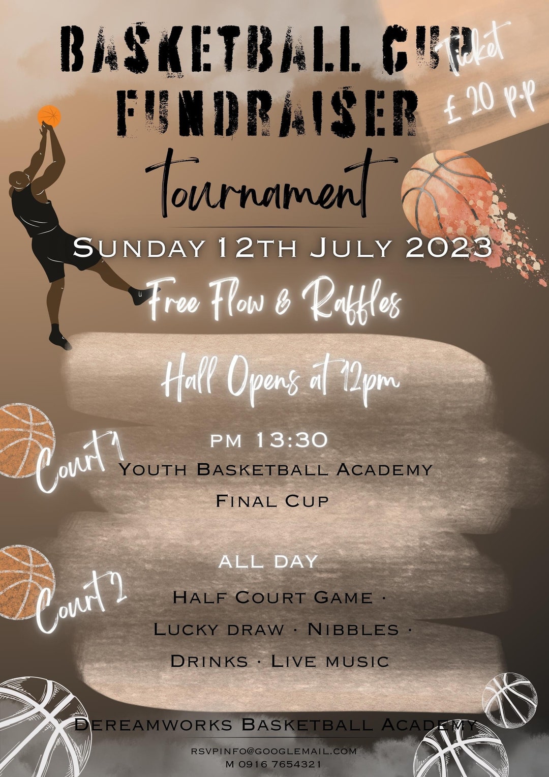 Basketball Fundraiser Flyer Template Instant Editable & - Etsy