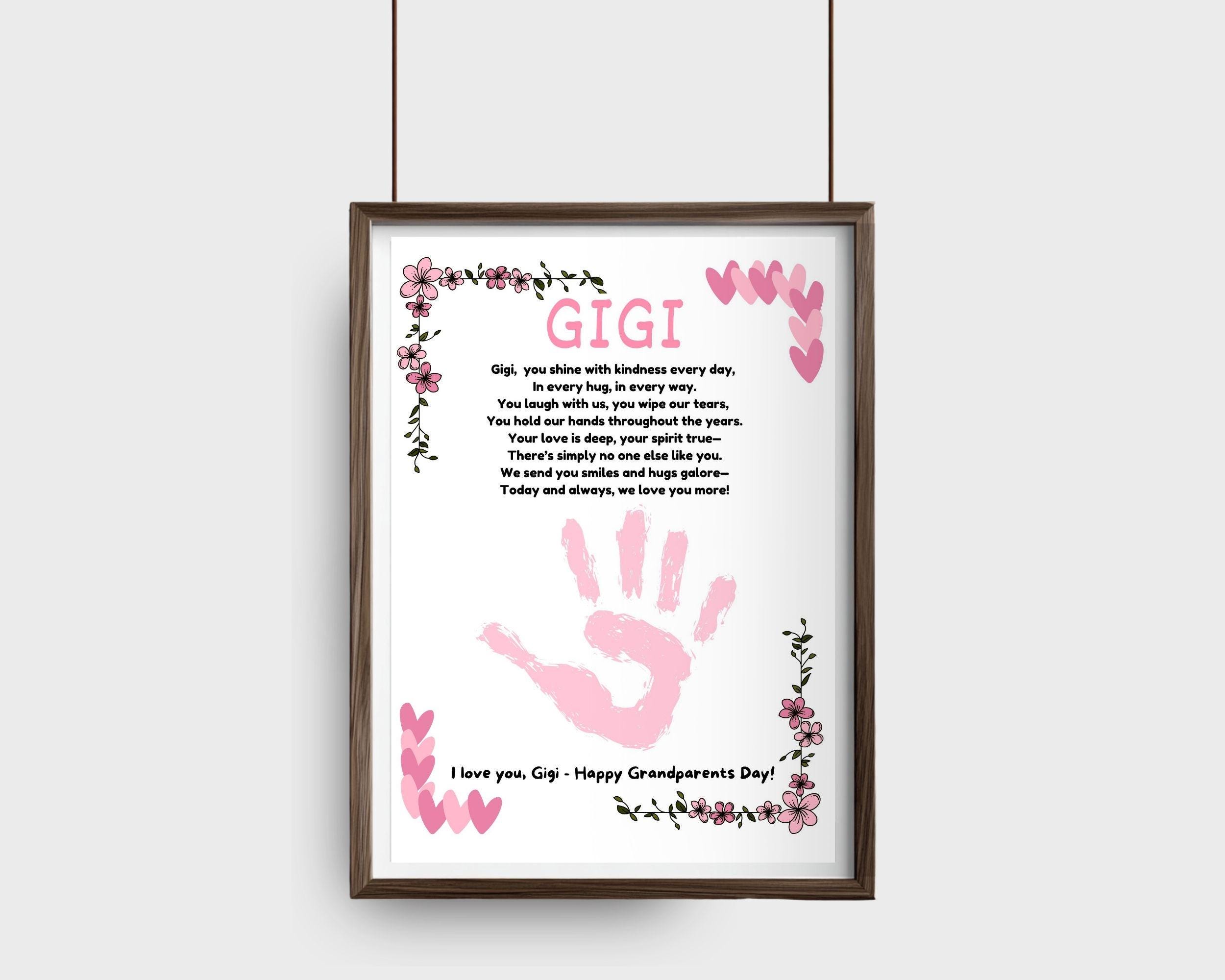 Gigi Poem Handprint Craft for Grandparents Day Art, Printable Keepsake ...