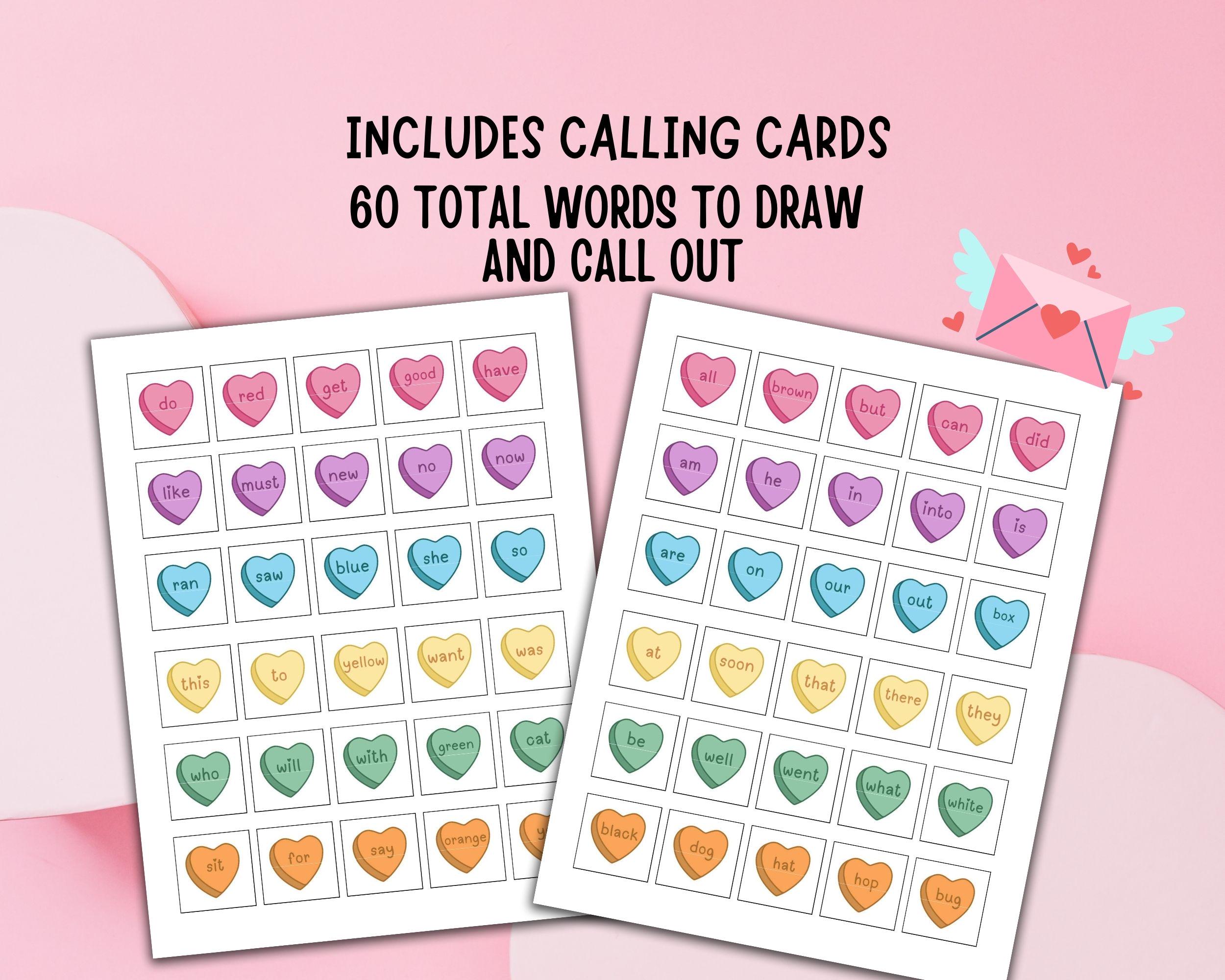 Valentines Sight Words Bingo Games Bundle, Bingo Cards Valentine's Day ...