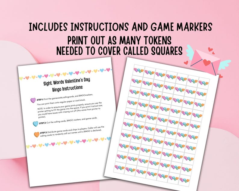 Valentines Sight Words Bingo Games Bundle, Bingo Cards Valentine's Day ...