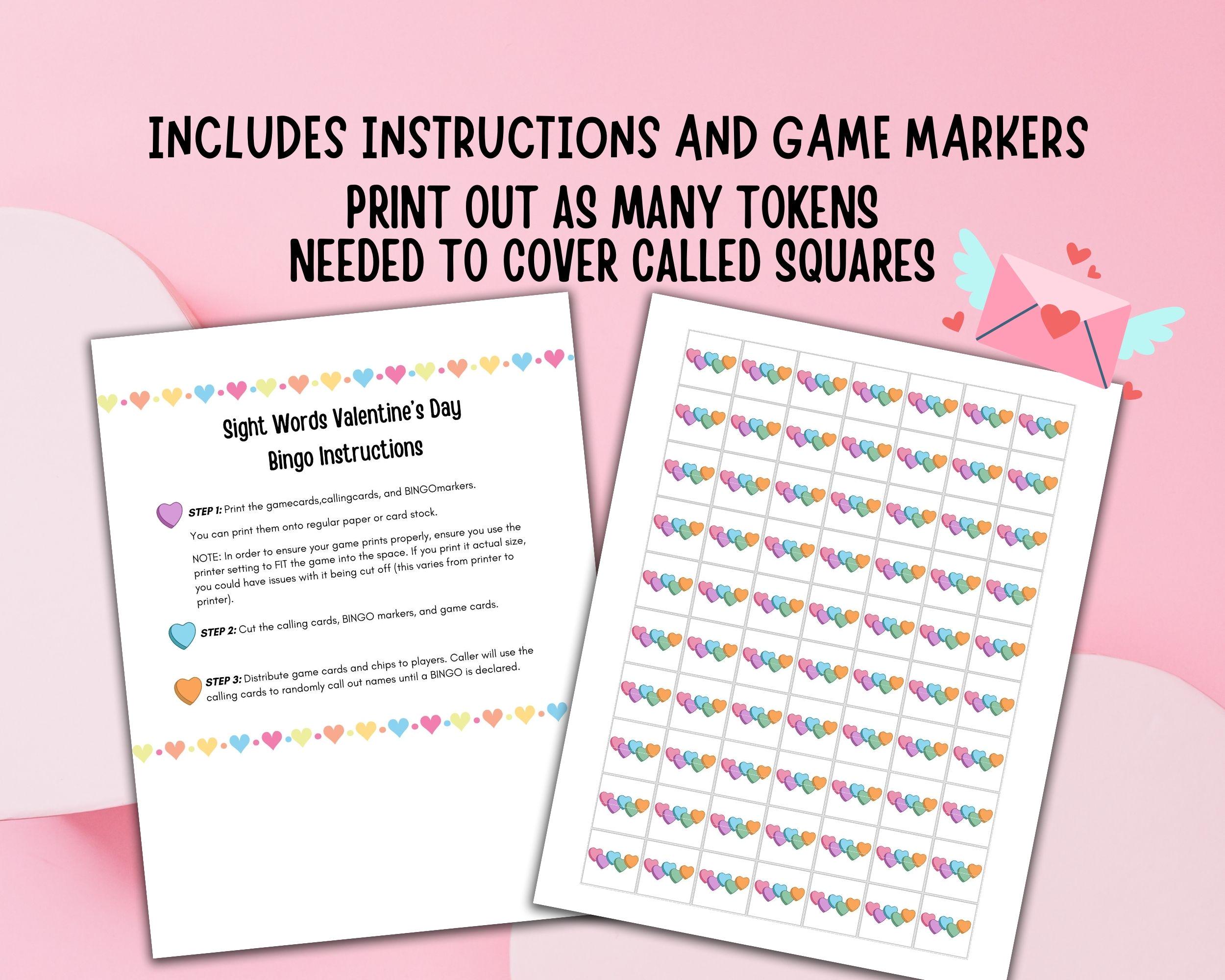 Valentines Sight Words Bingo Games Bundle, Bingo Cards Valentine's Day ...