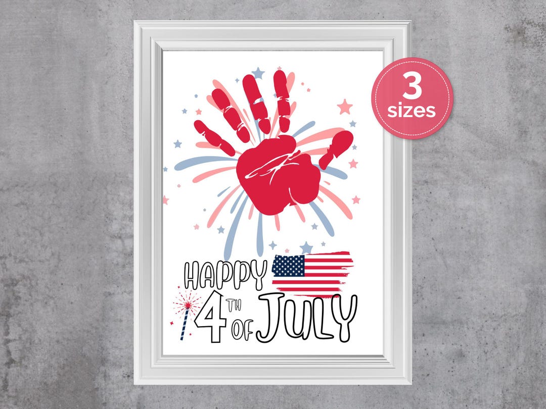 Fourth of July Handprint Art Craft, Preschool Daycare Homeschool ...