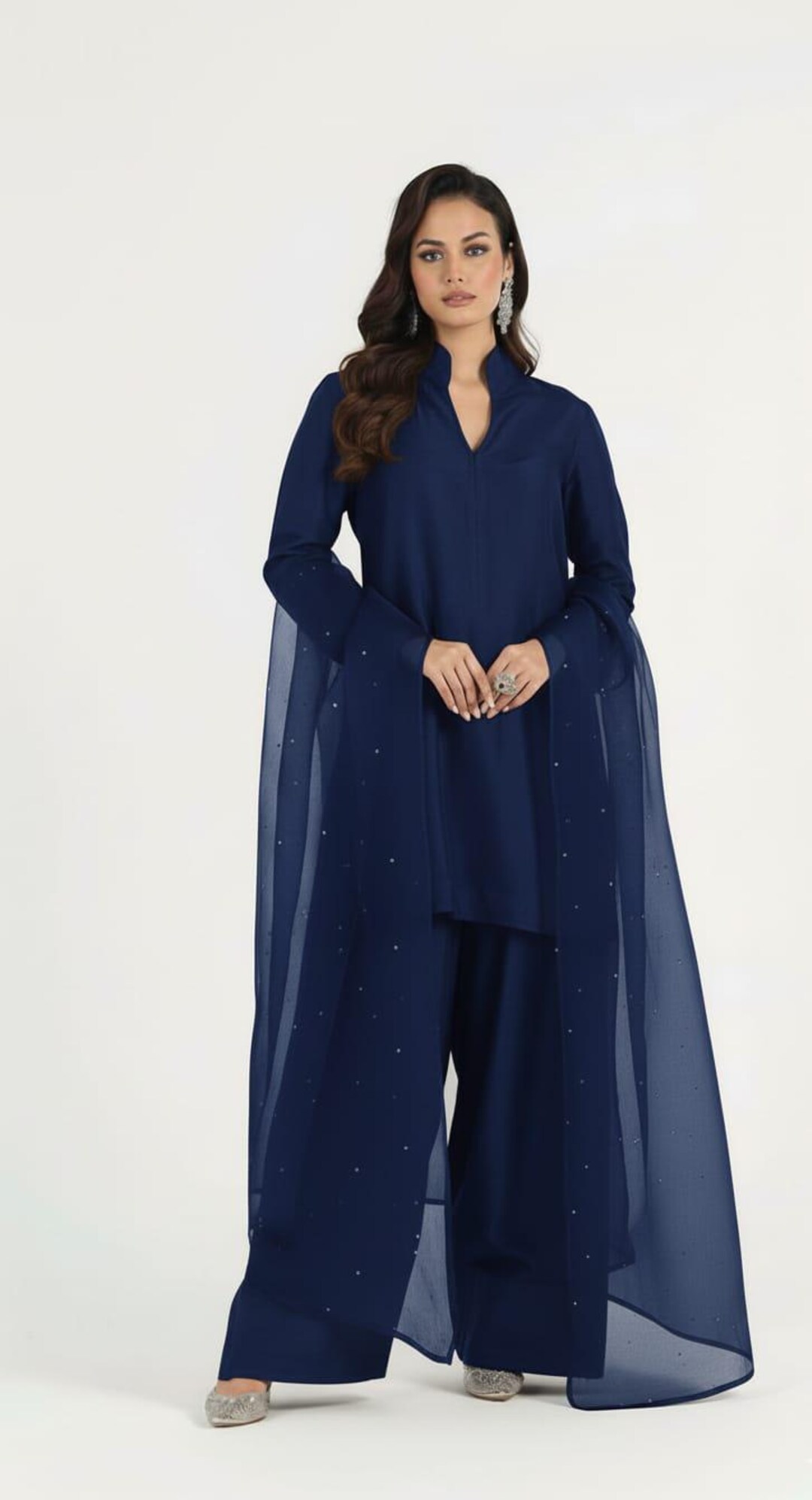 Pakistani Silk Shalwar Kameez With Chiffon Dupatta | Formal Dress - Etsy