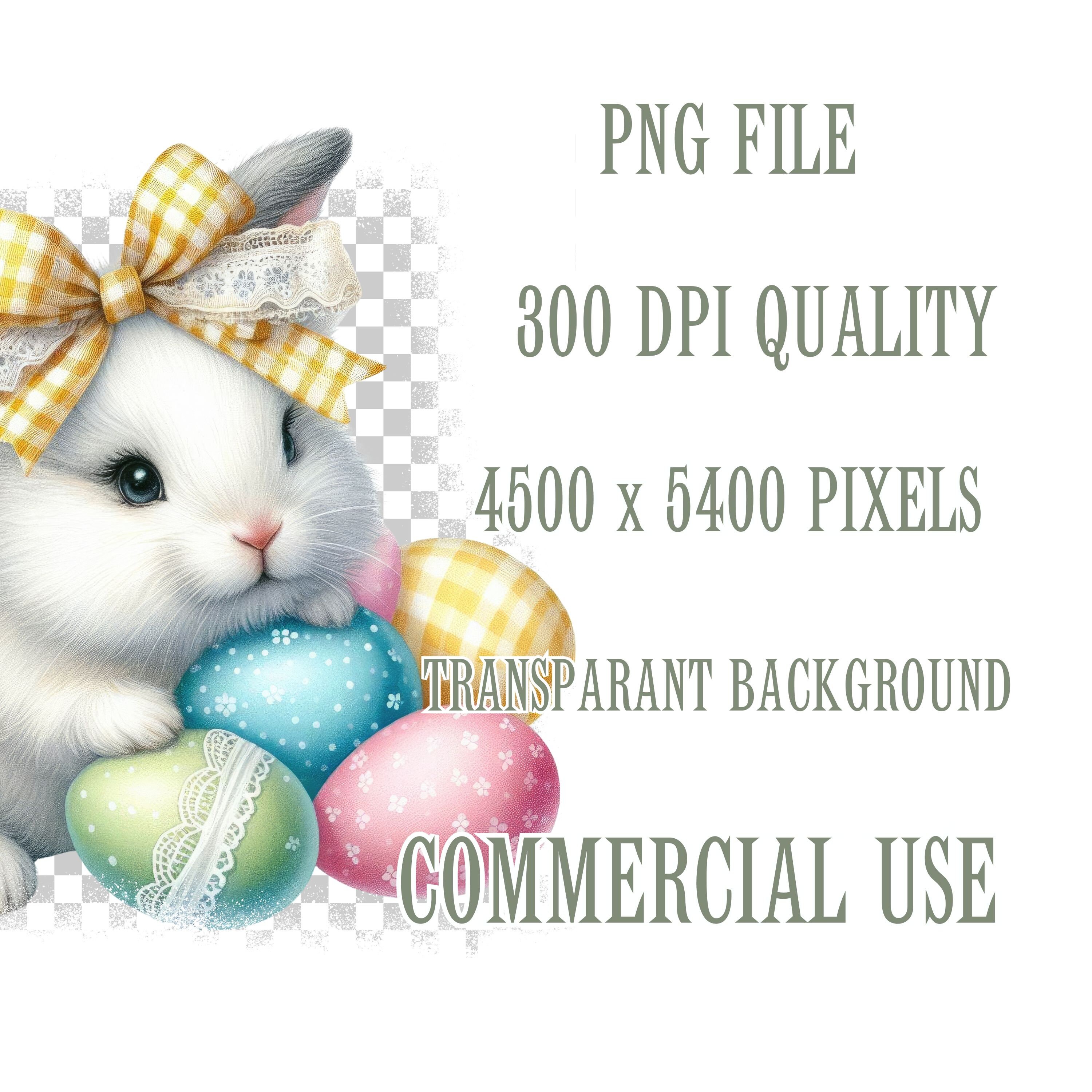 15 Watercolor Easter Bunny Clipart Design Sublimation Bundle Digital ...