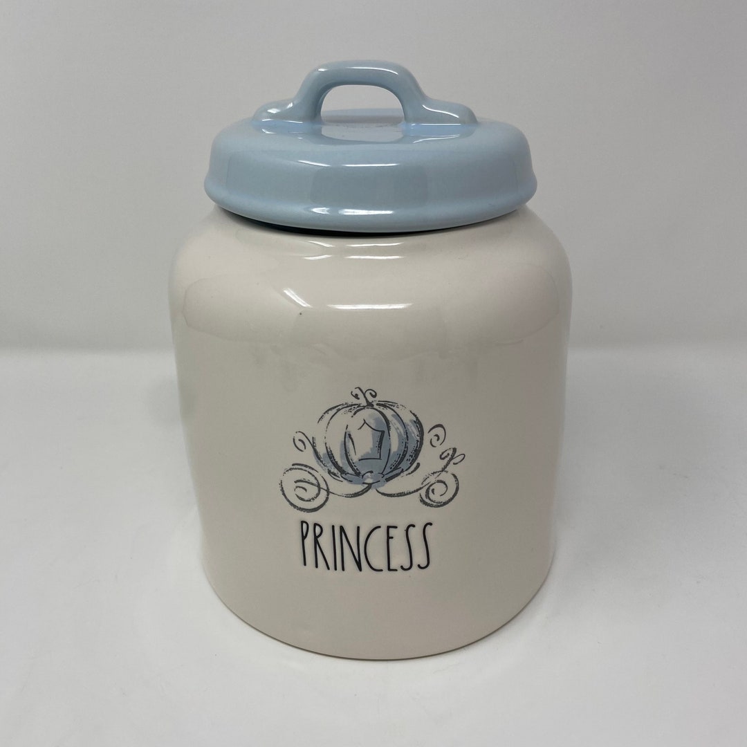 Rae Dunn Disney Princess Ceramic Canister. Features Cinderellas Pumpkin ...