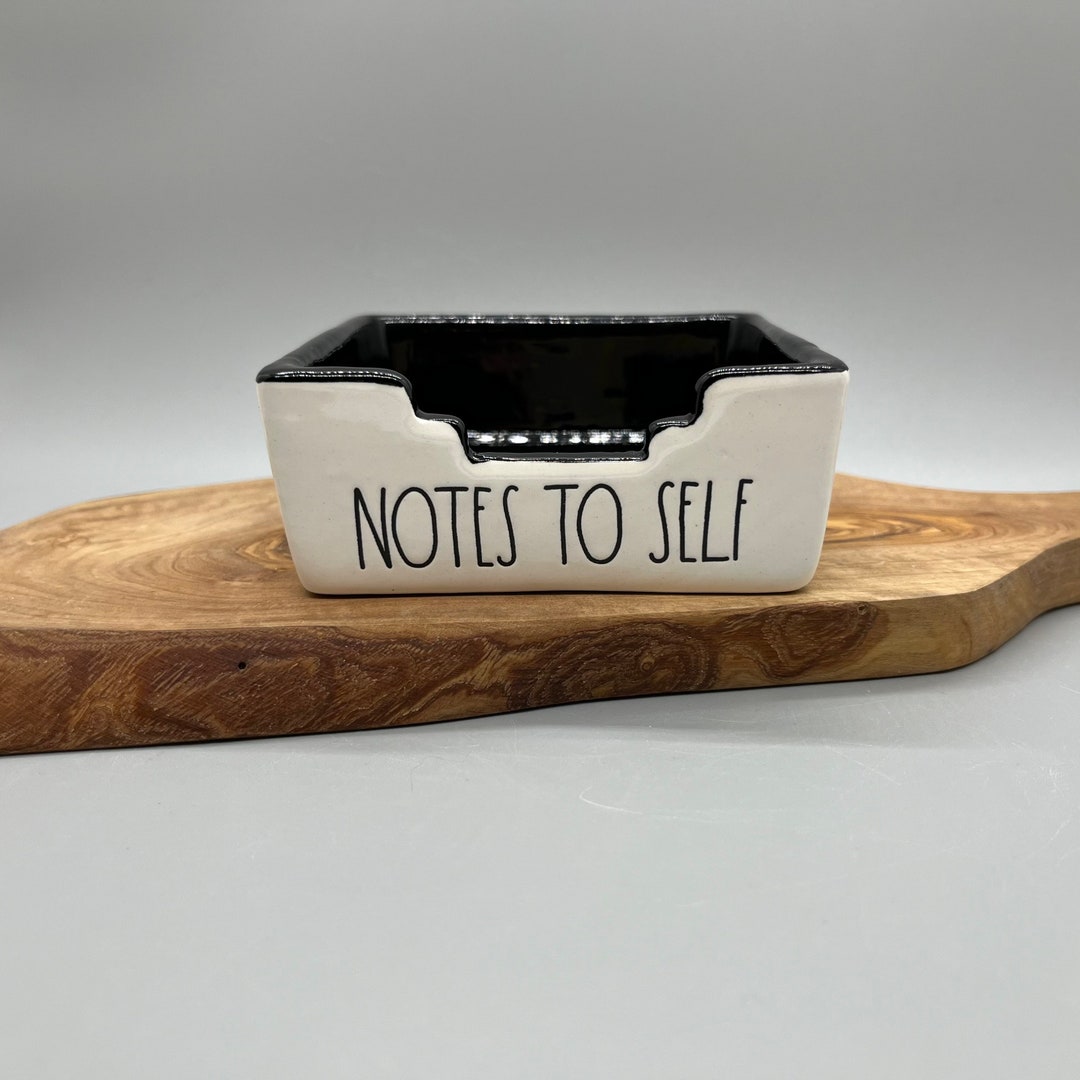 Ceramic Post It Note Holder notes to Self. Rae Dunn. New - Etsy