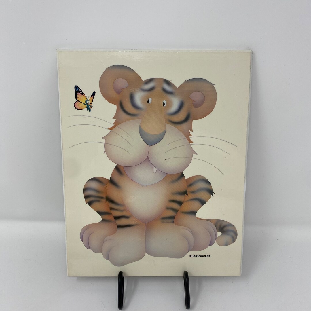 1980 Stewart Moskowitz “tiger Lily” Art Plaque Pop Art. - Etsy