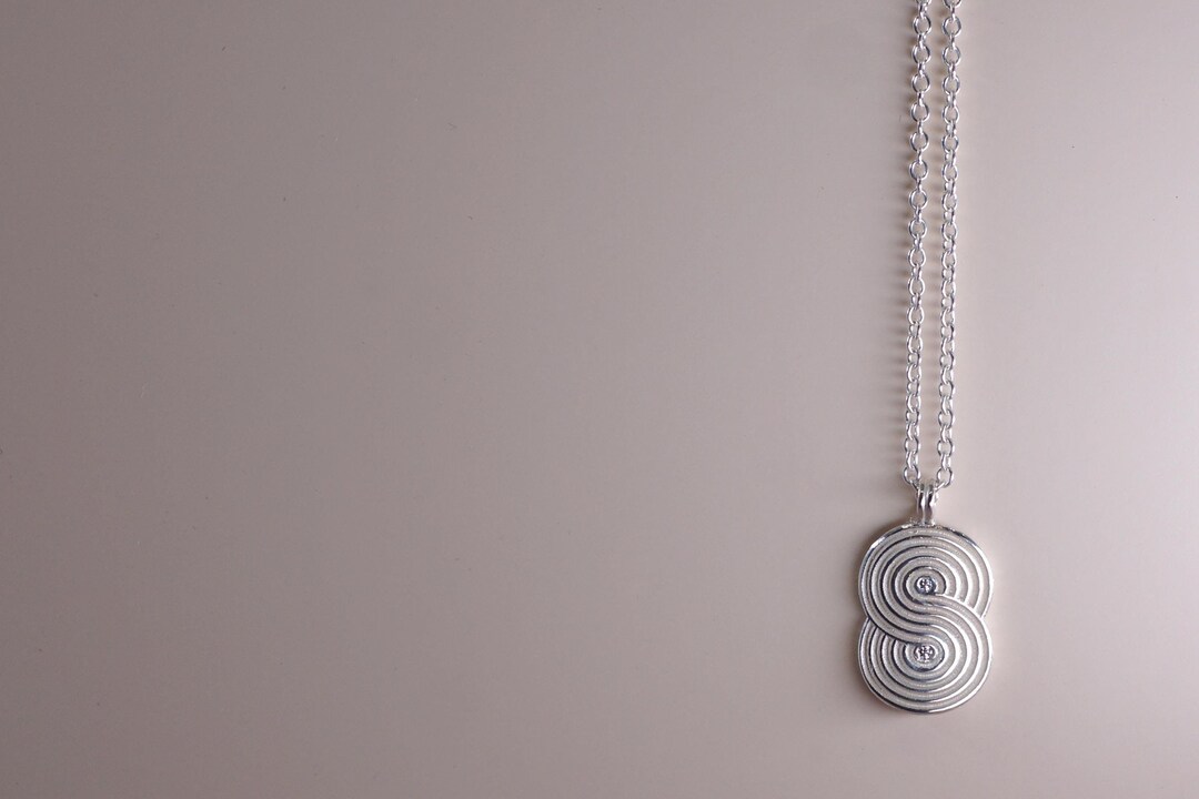 Infinite Flow Necklace Zen, Infinity Symbol Made of Recycled Silver ...