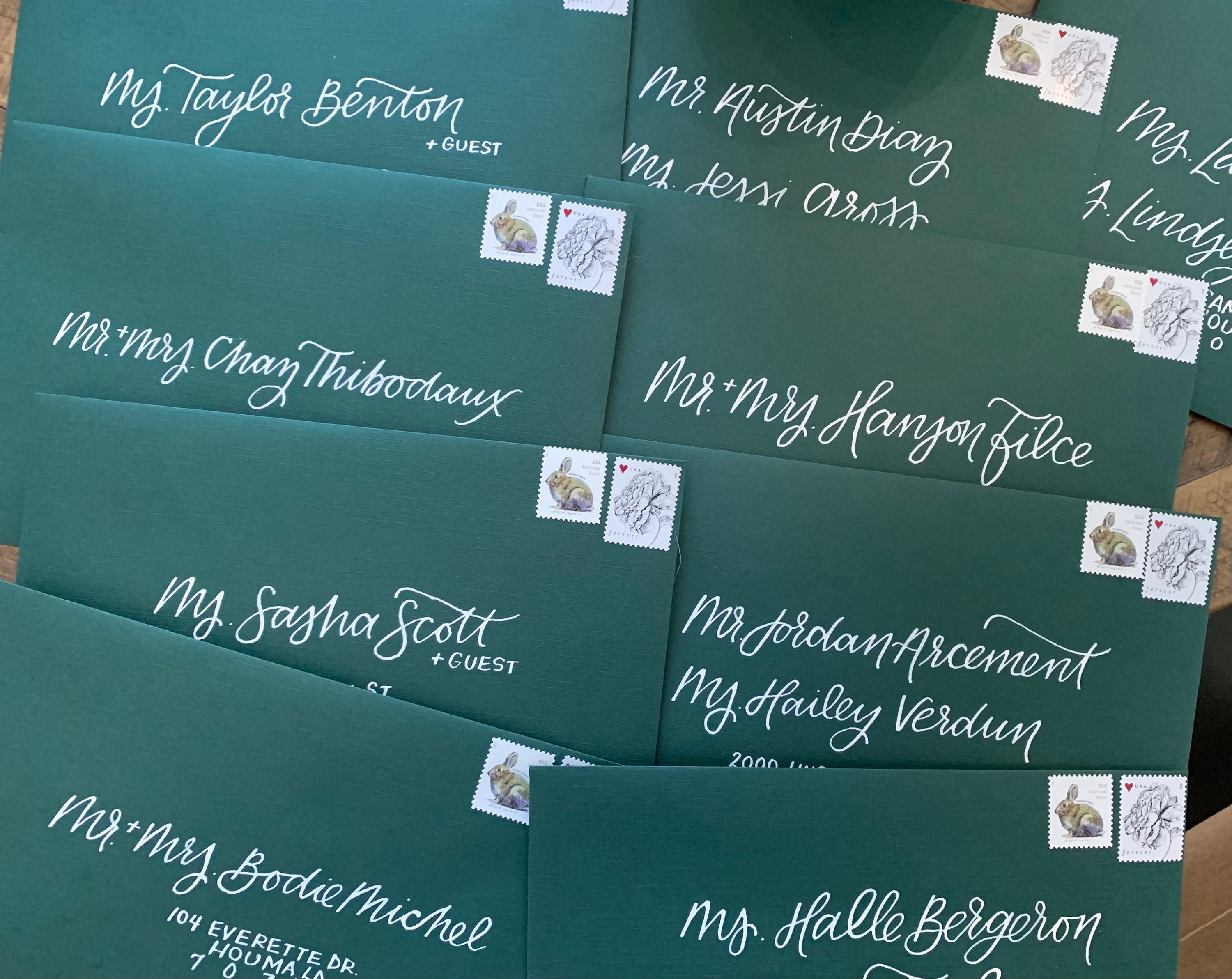 Custom Envelope Addressing, Hand Lettered Envelope, Wedding Calligraphy ...