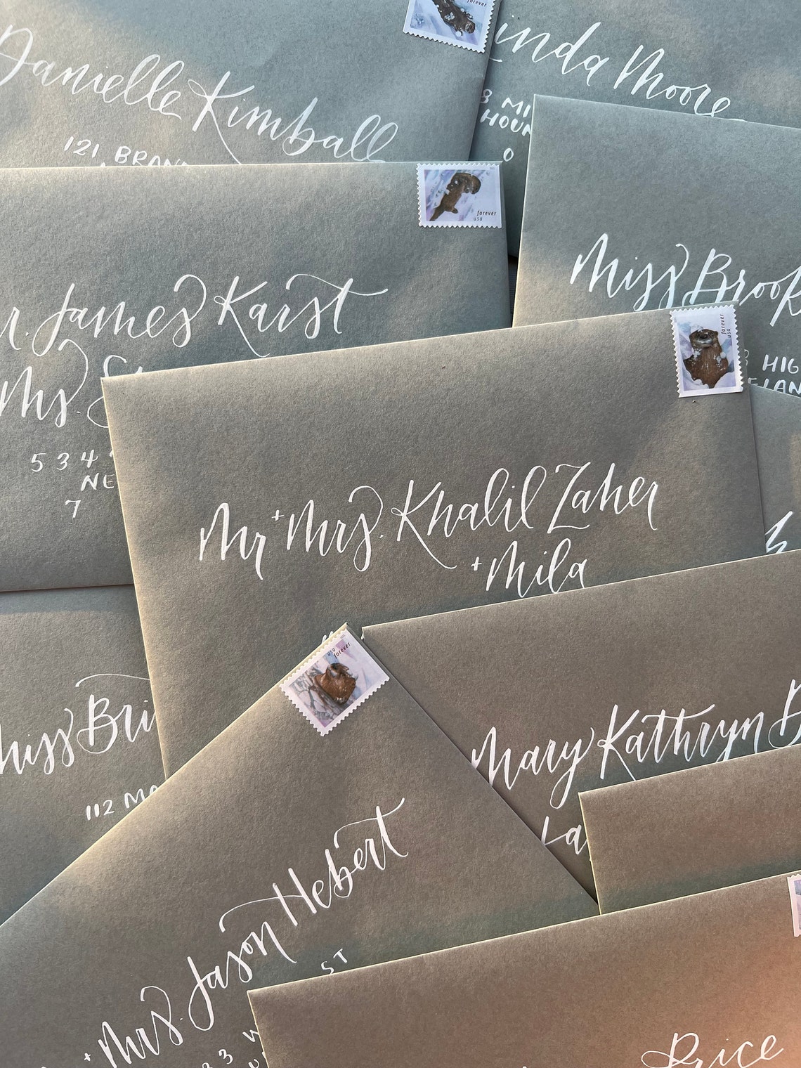 Custom Envelope Addressing, Hand Lettered Envelope, Wedding Calligraphy ...