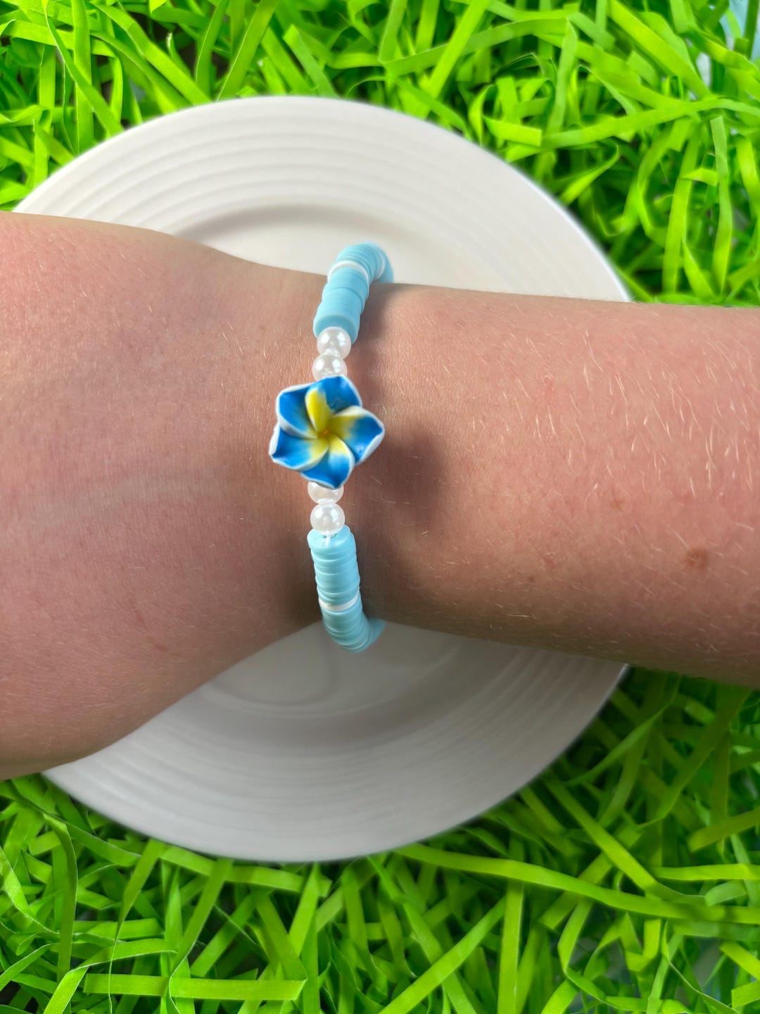 Blue Flower Bracelet - Etsy