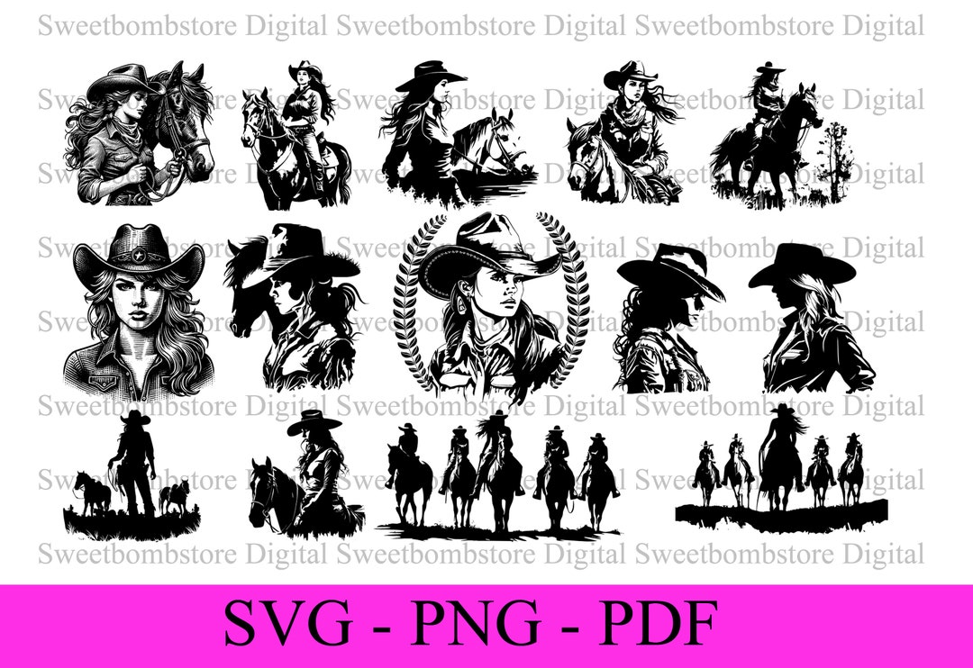 Paquete de vaquera svg, paquete svg occidental, vaquera occidental svg ...