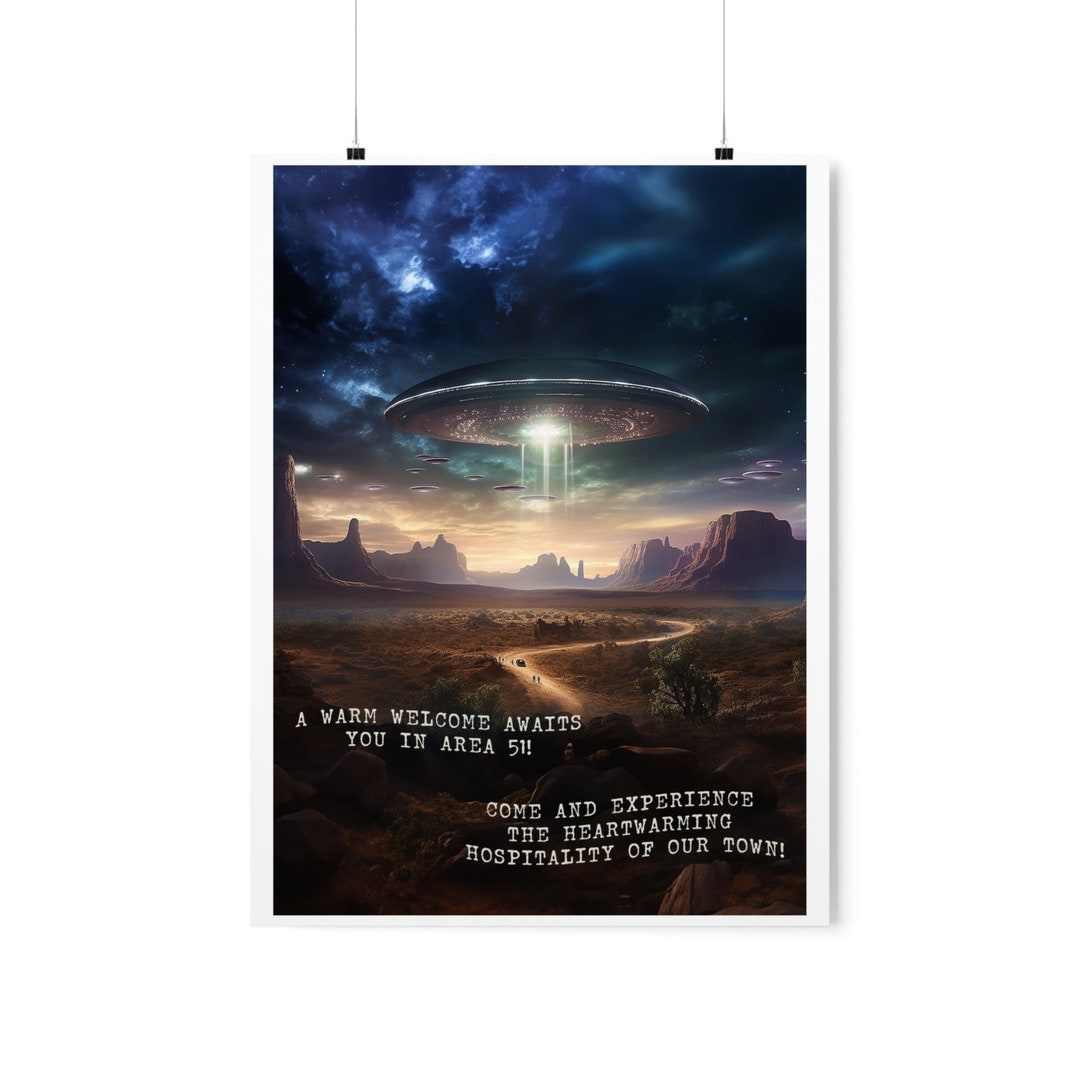 Area 51 Travel Themed Poster Novelty Poster Creative Poster Vintage ...