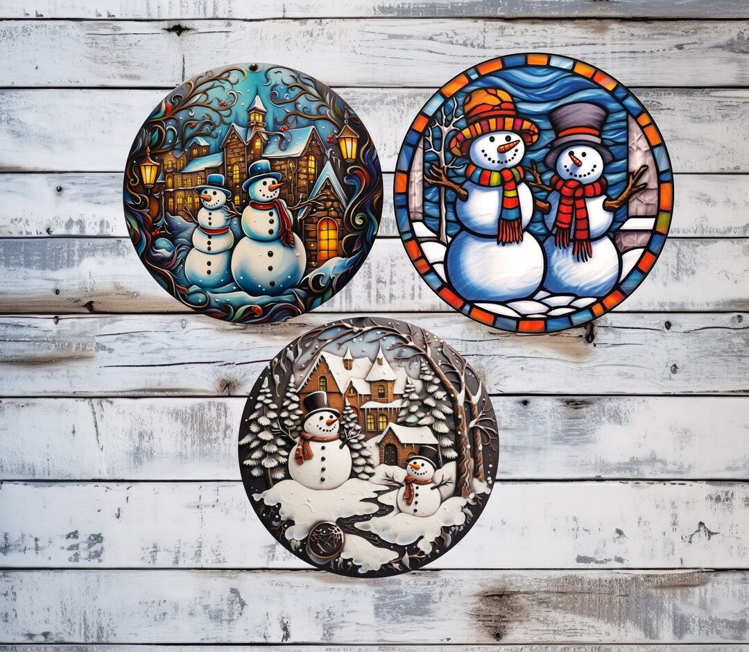 Adorable Snow Buddies Christmas Ornaments One-sided Ceramic - Etsy