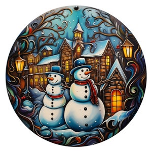 Adorable Snow Buddies Christmas Ornaments One-sided Ceramic - Etsy