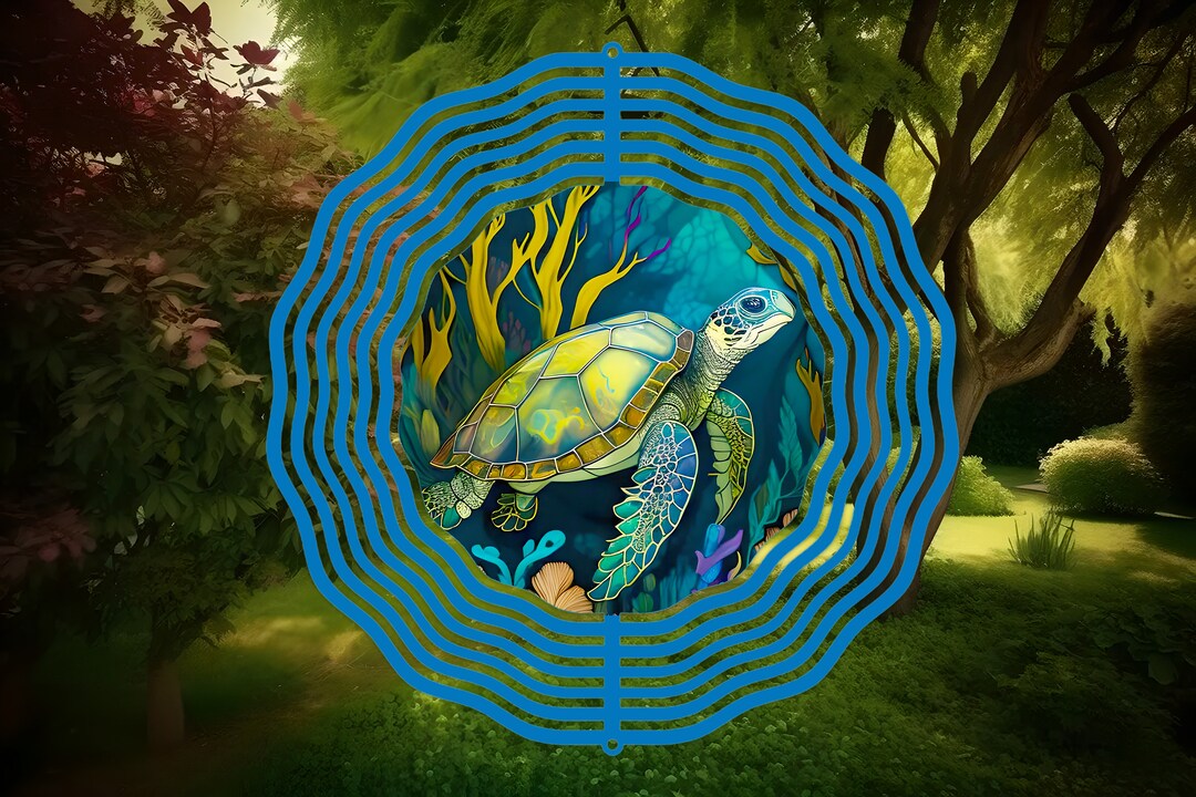 10 Inch Sea Turtle Wind Spinner Garden Decoration Sea Turtle Lover ...