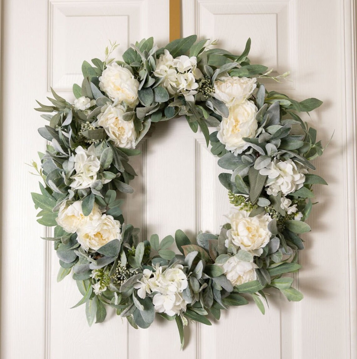 Extra Large 25 Inch , Full, Lush, Lambs Ear, Hydangeas, Peonies - Etsy