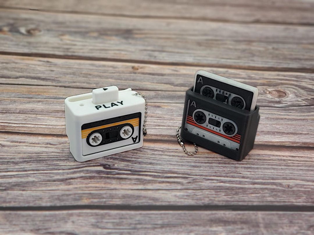 Cassette Tape Fidget Slider – Retro EDC Desk Toy | Magnetic, Glow ...